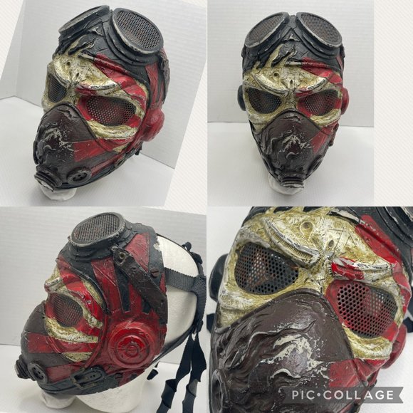 Halloween | Other | Cosplay Halloween Air Soft Face Field Mask Kamikazi Warrior Fiber Glass ...